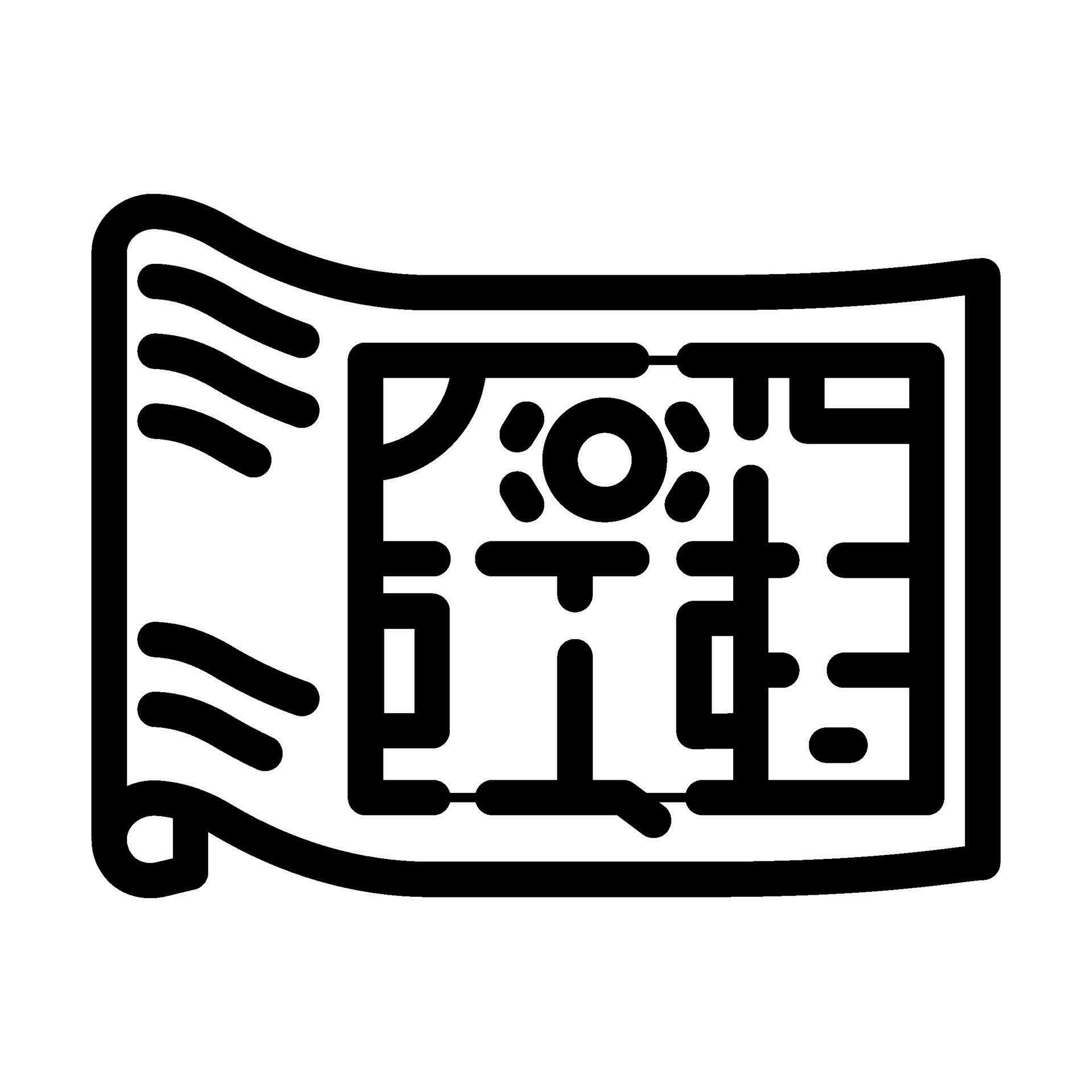 blueprint creation architectural drafter line icon vector illustration ...