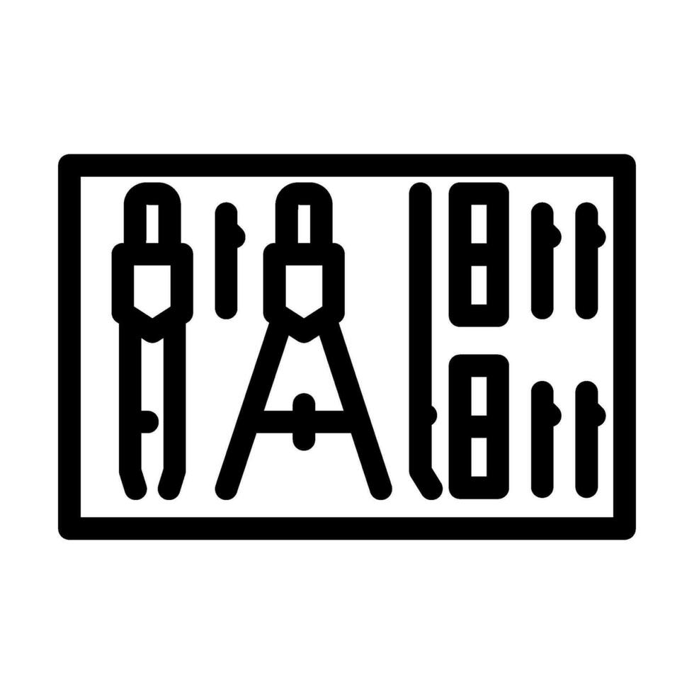 drafting tools architectural drafter line icon vector illustration ... drafting tools architectural drafter line icon vector illustration ...