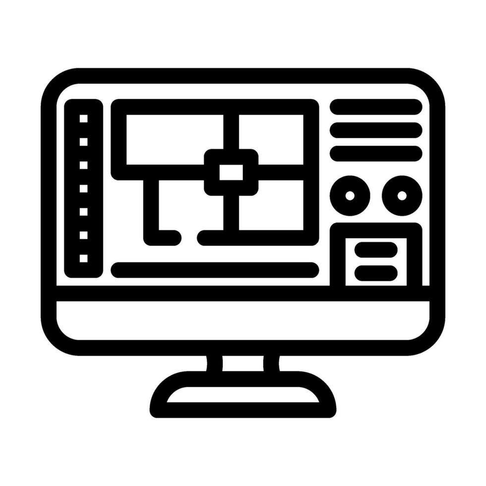 architectural plans drafter line icon vector illustration 34912601 ...