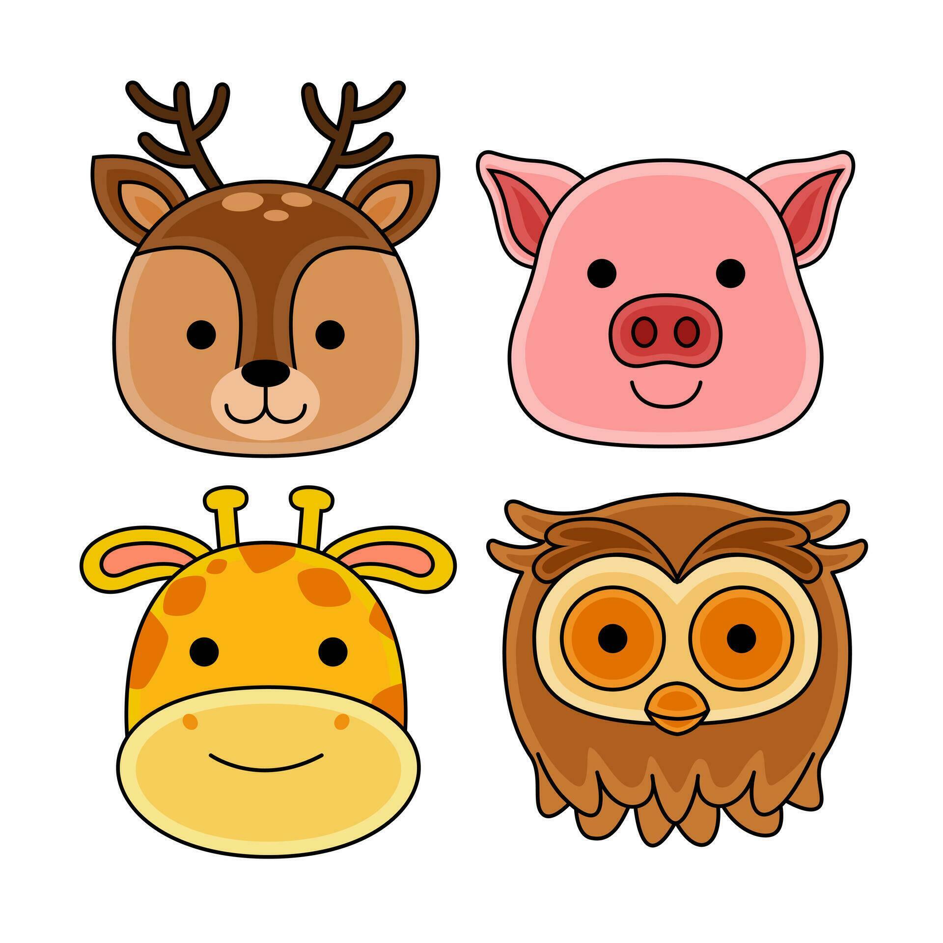 animal objects vector illustrations set 34913131 Vector Art at Vecteezy