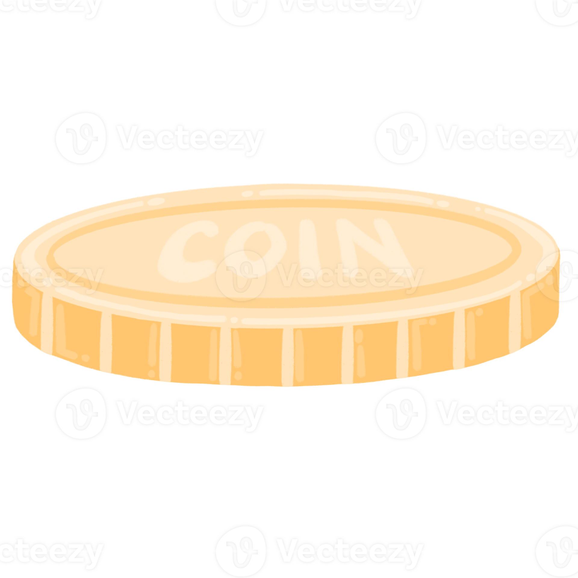 Coin Cartoon illustration 34915796 PNG