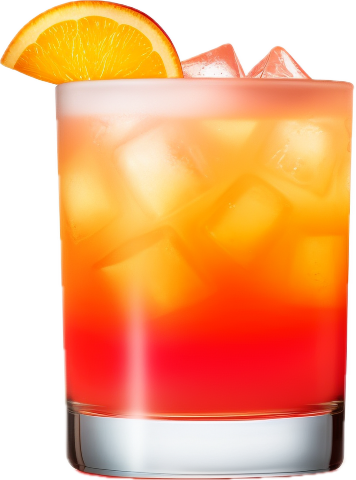 Ai Generated Glass Of Tequila Sunrise Cocktail Png 34922895 Png