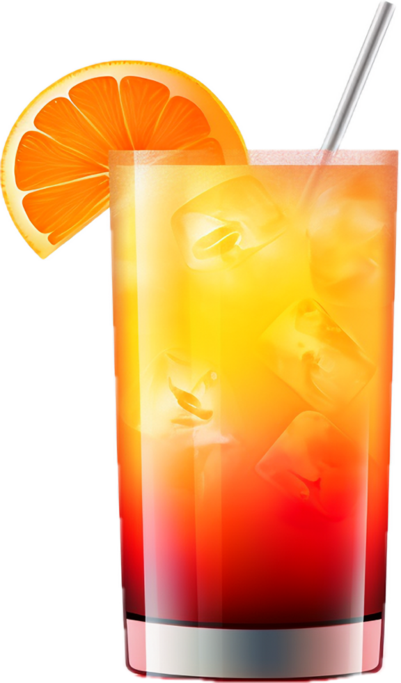 Ai Generated Glass Of Tequila Sunrise Cocktail Png 34922898 Png