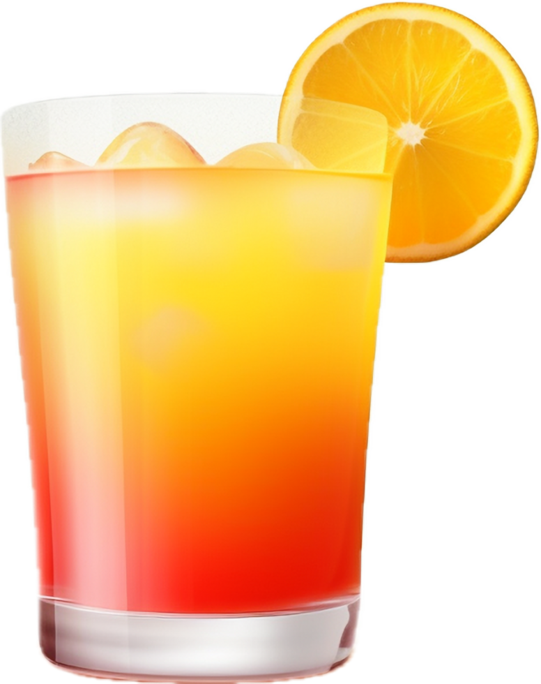 Ai Generated Glass Of Tequila Sunrise Cocktail Png 34922902 Png