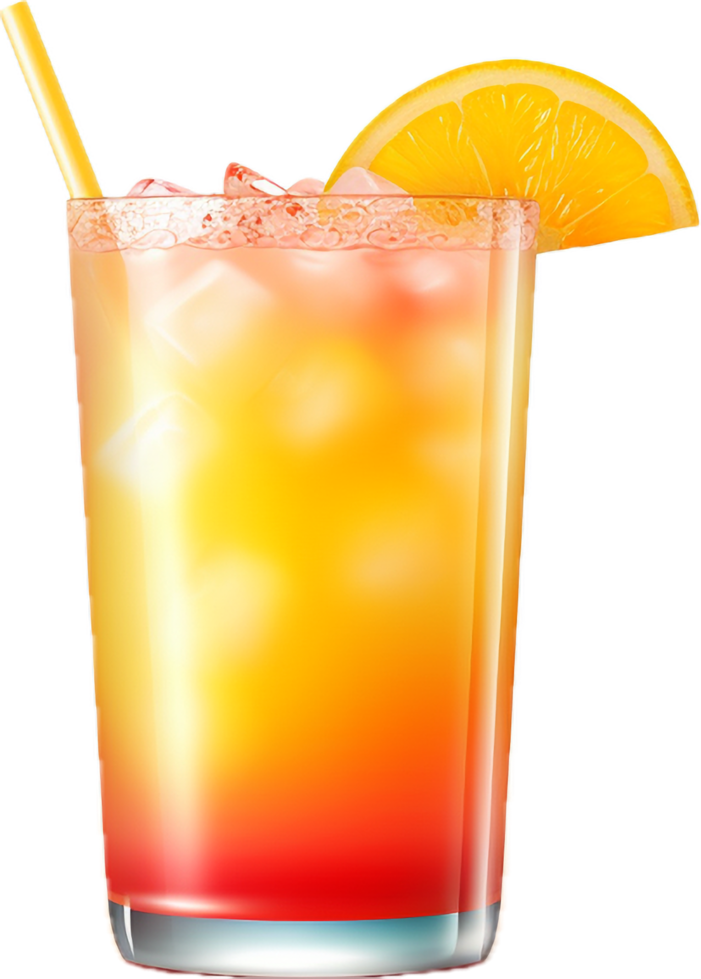 Ai Generated Glass Of Tequila Sunrise Cocktail Png 34922908 Png