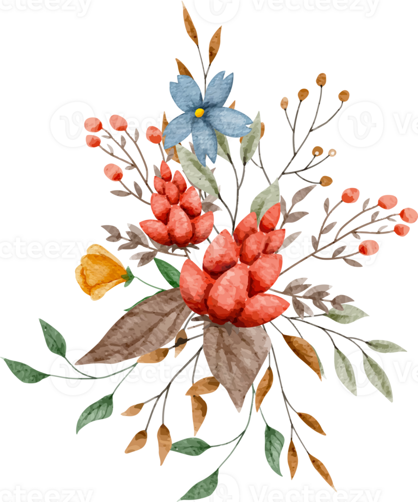 arreglo floral de acuarela 34924113 PNG