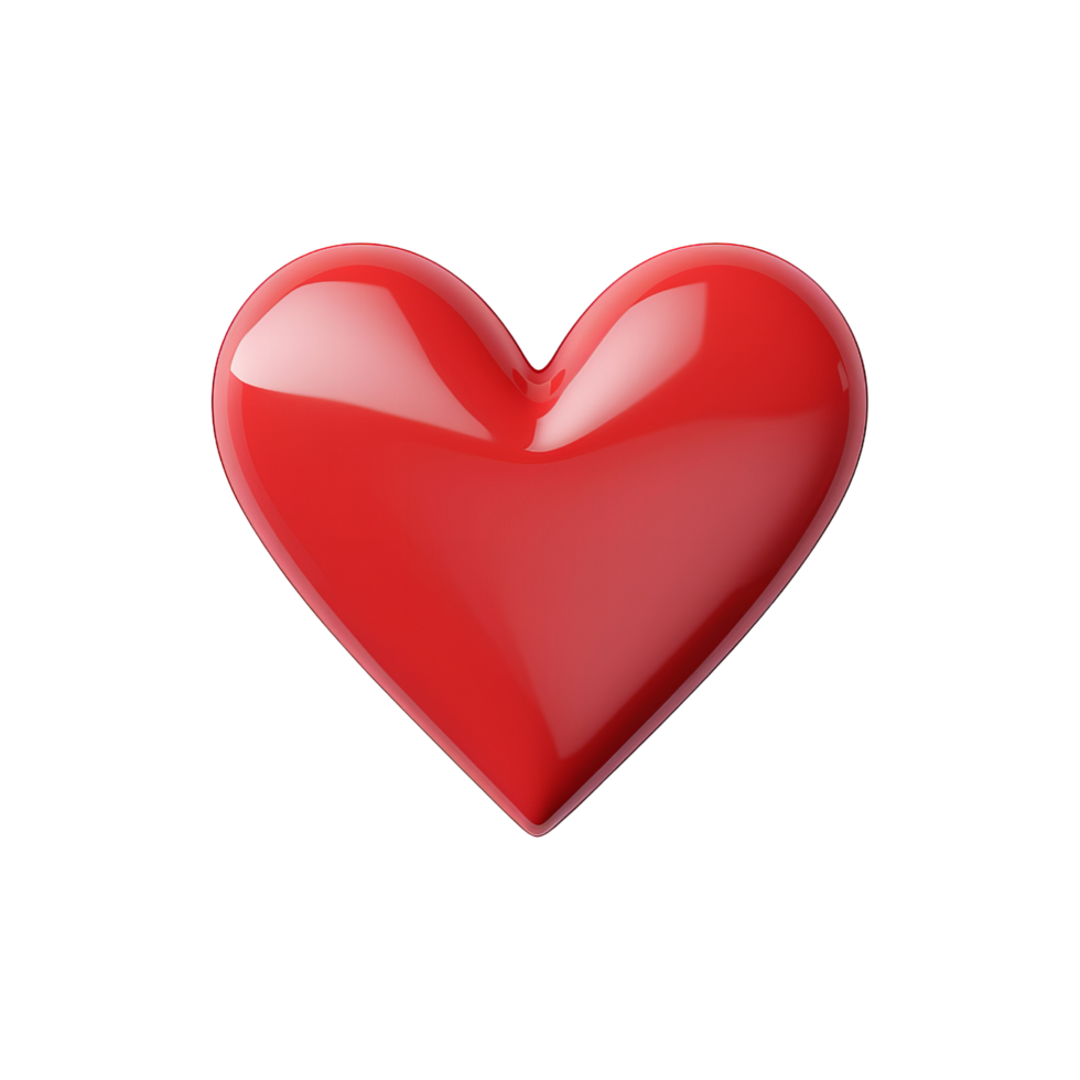 Ai Generated Red Heart 3d Clip Art 34930220 Png