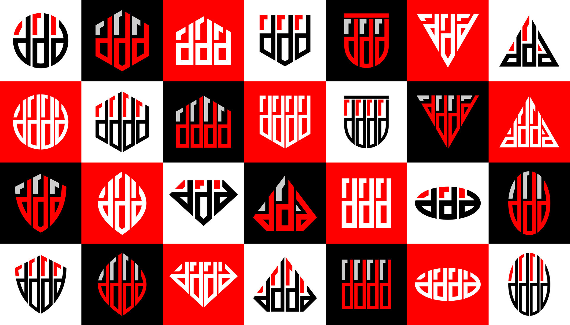 Modern line shape lowercase letter D DDD DDDD logo design set 34936694 Vector Art at Vecteezy