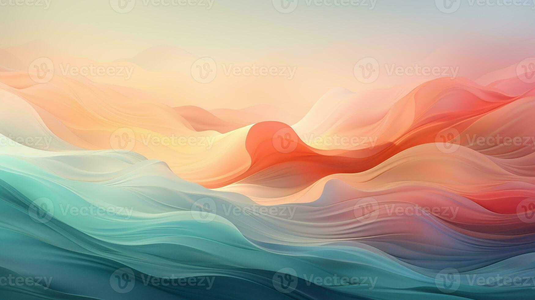 Ai Generated Background Smooth Gradient Blue Peach Green Light Color Gradient Transitions