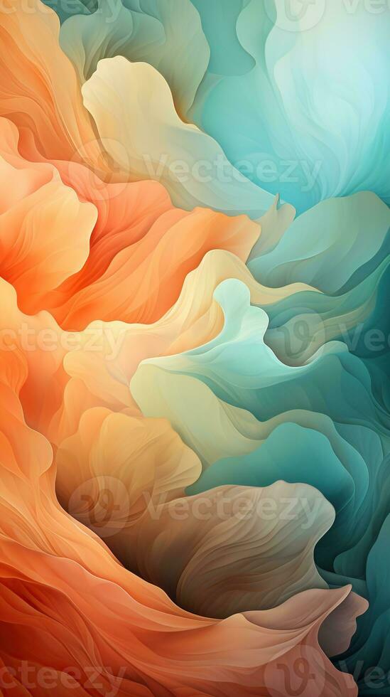 Ai Generated Background Smooth Gradient Blue Peach Green Light Color Gradient Transitions