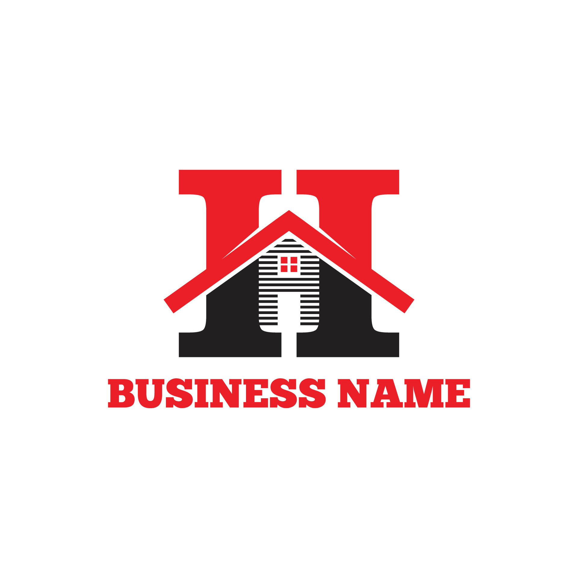 letter H house logo vector template 34941689 Vector Art at Vecteezy