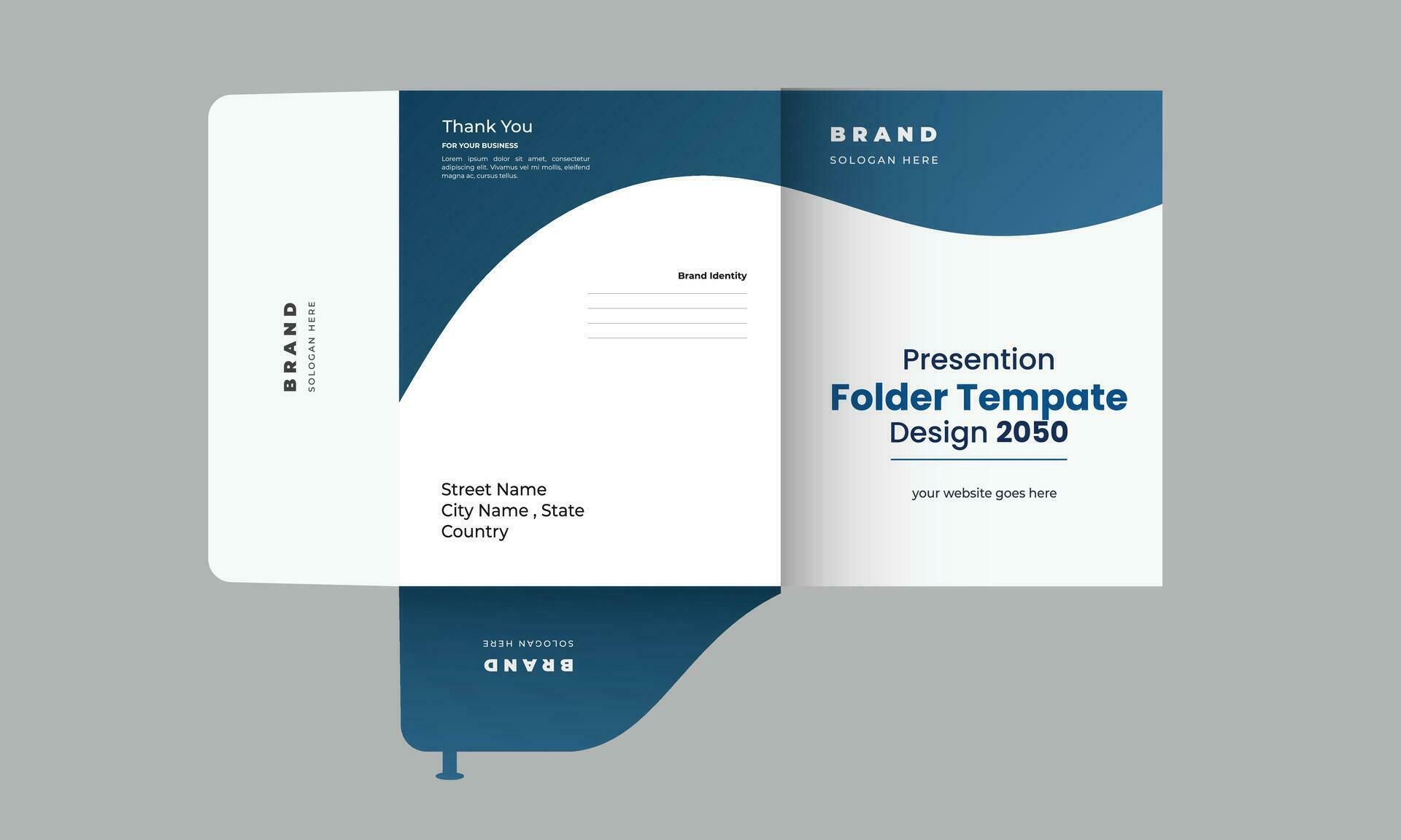 Business folder for files, design. The layout is for posting ...