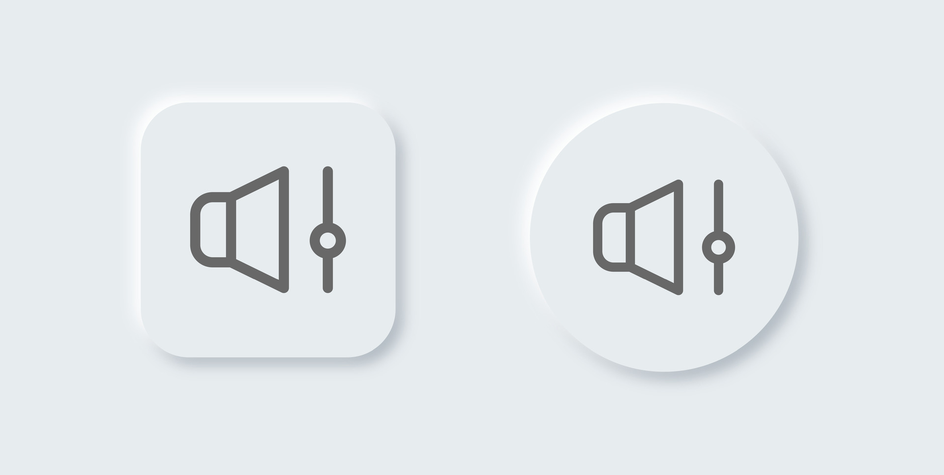 Volume Line Icon In Neomorphic Design Style Audio Level Signs Vector