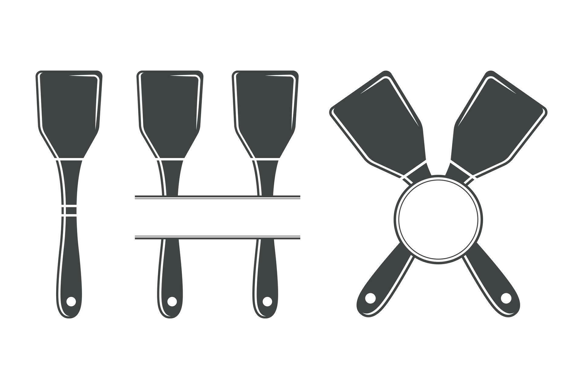 Wooden Spoon Monogram Vector Wooden Spoon Silhouette Wooden Spoon Vector Restaurant Equipment