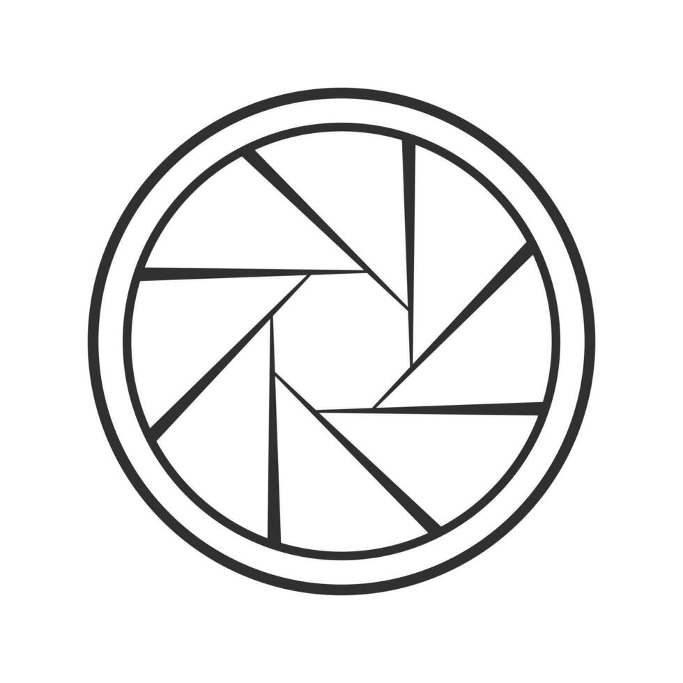 Camera Shutter Outline Vector Photography Outline Camera Shutter Icon