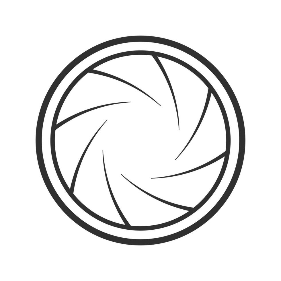 Camera Shutter Outline Vector Photography Outline Camera Shutter Icon
