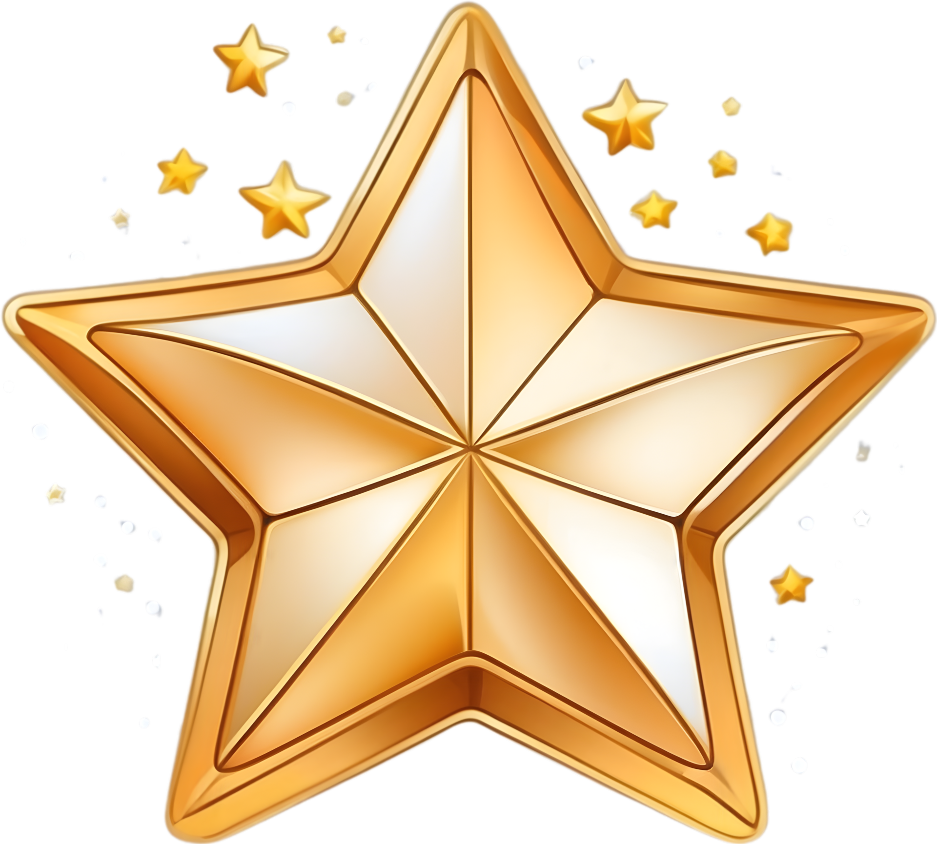 AI generated star sticker, cartoon star gold 34948583 PNG