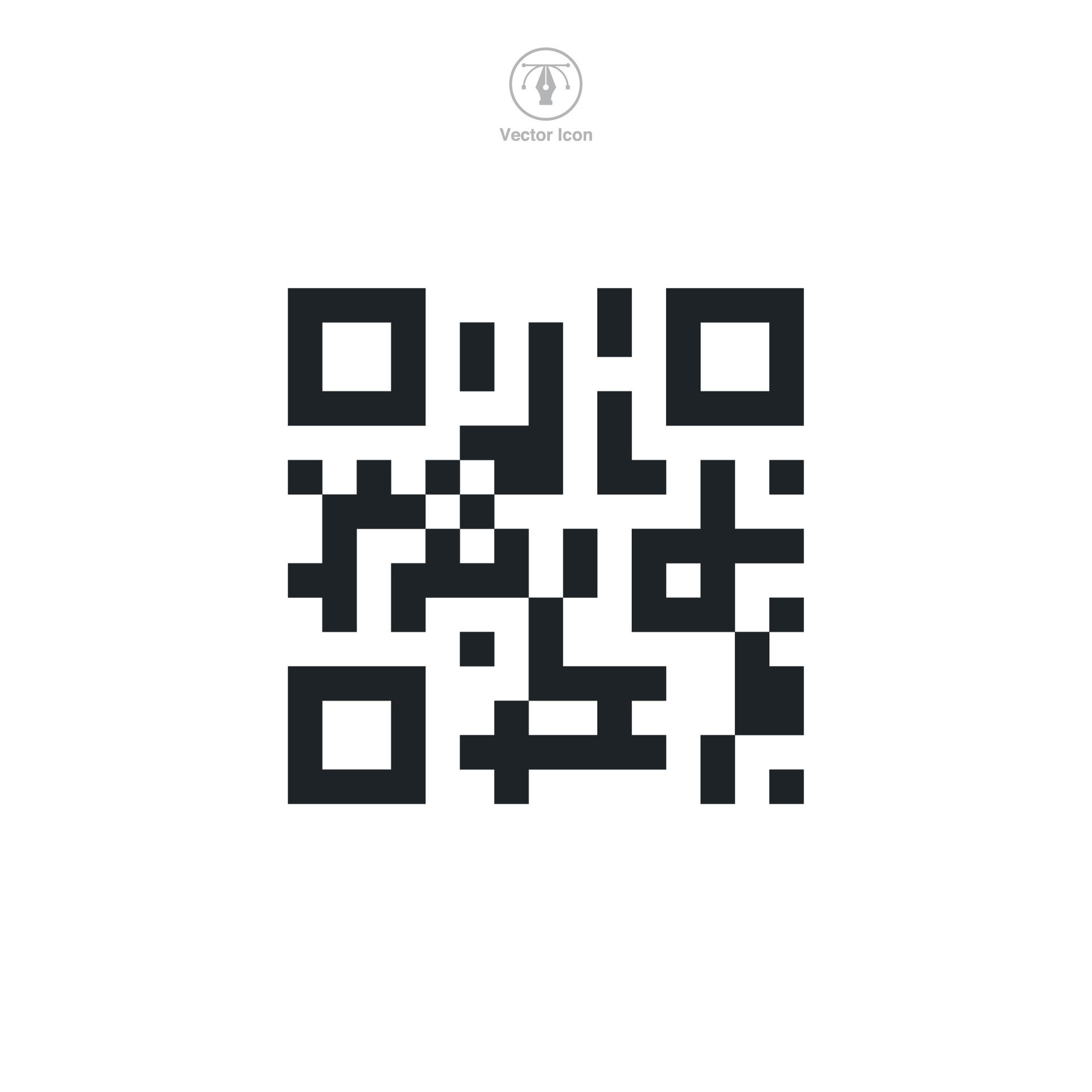 Scan Qr Code Icon Barcode Icon Symbol Vector Illustration Isolated On