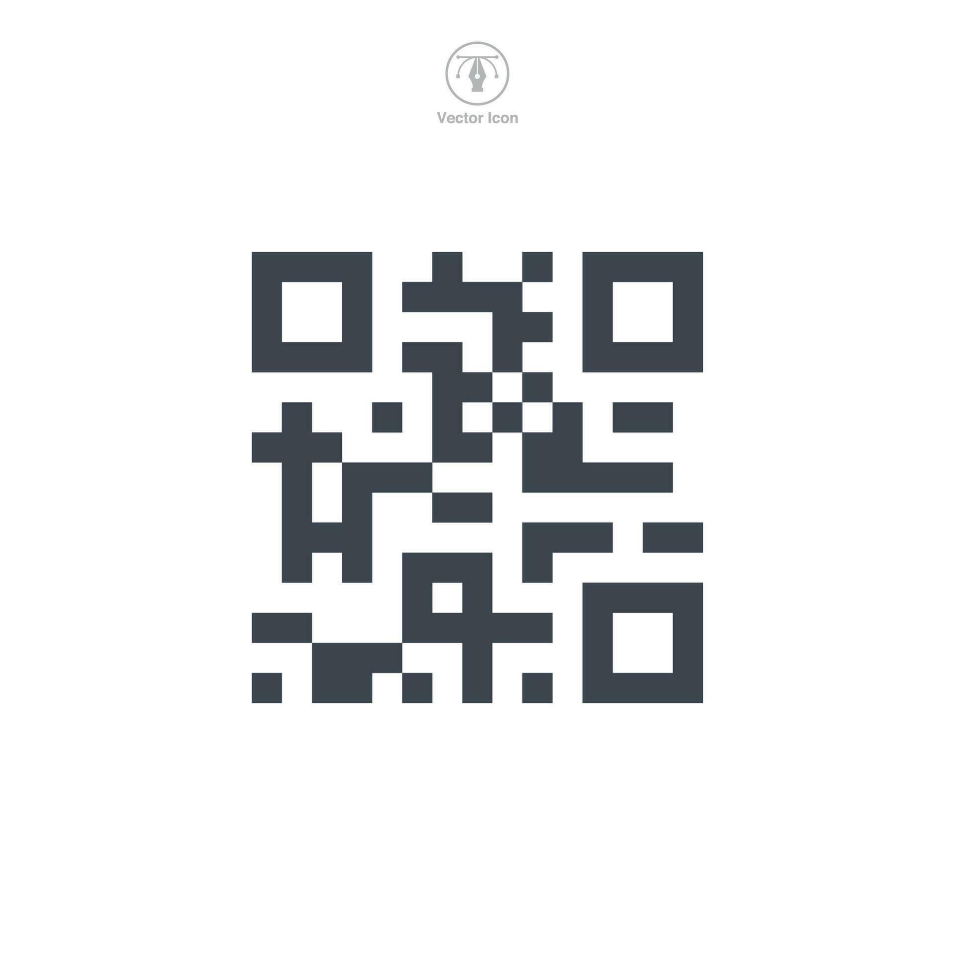 Scan Qr Code Icon Barcode Icon Symbol Vector Illustration Isolated On White Background 34949018