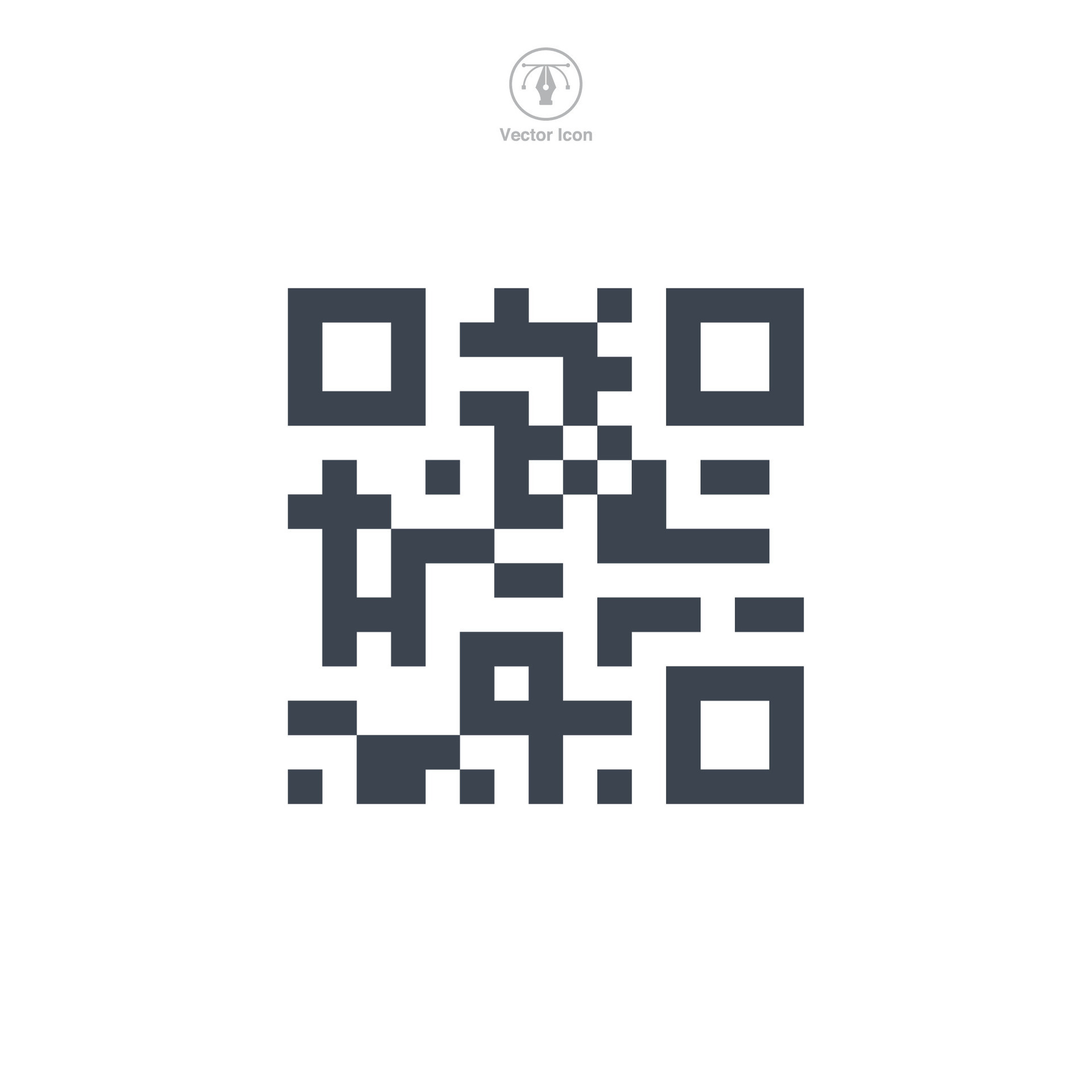 Scan Qr Code Icon Barcode Icon Symbol Vector Illustration Isolated On