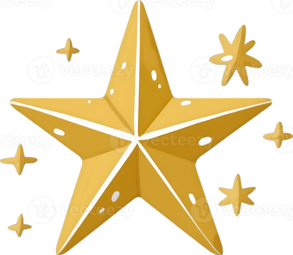 AI generated Gold Star Icon clipart 34949114 PNG