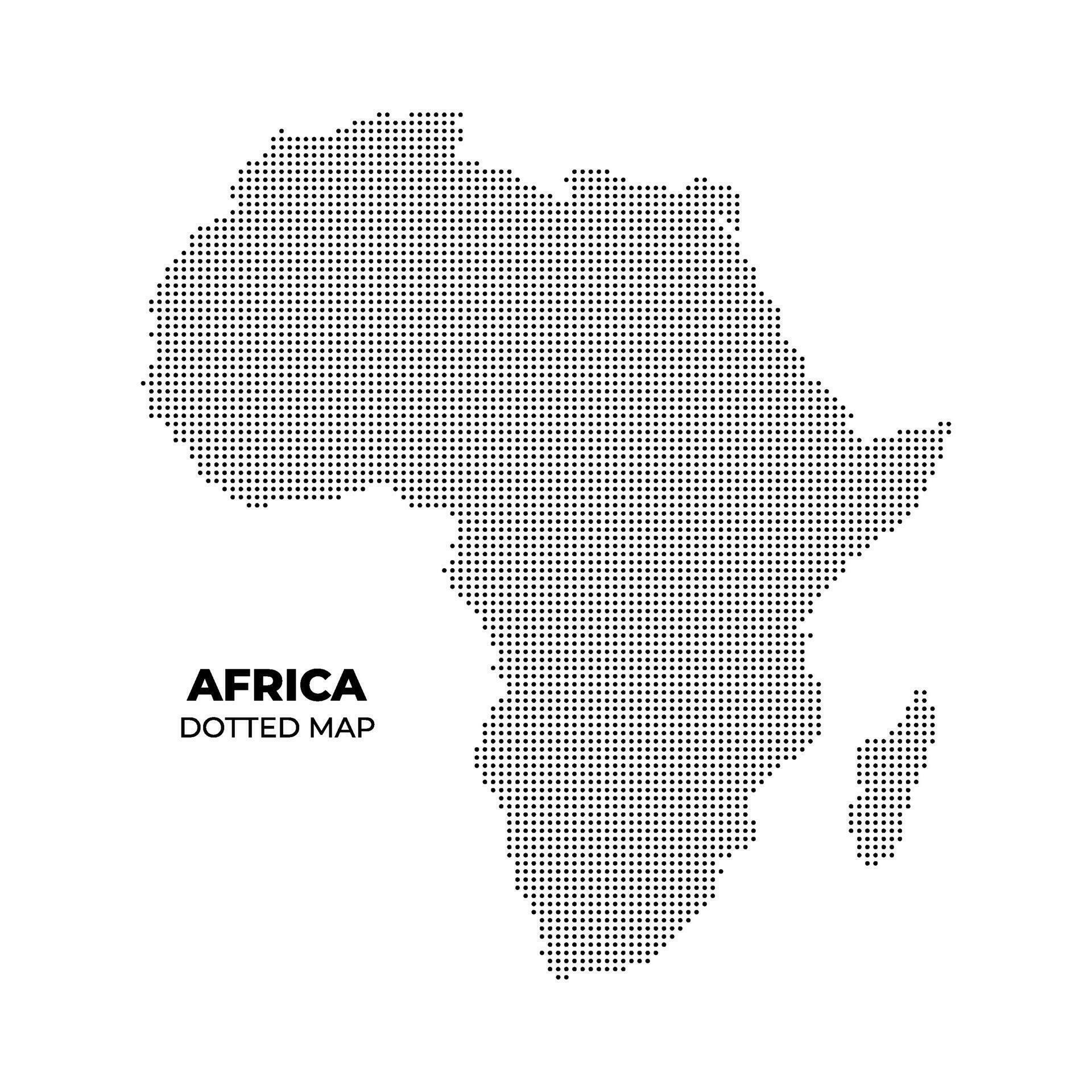 Black Halftone Dotted Africa Map Illustration Vector 34949132 Vector Art At Vecteezy