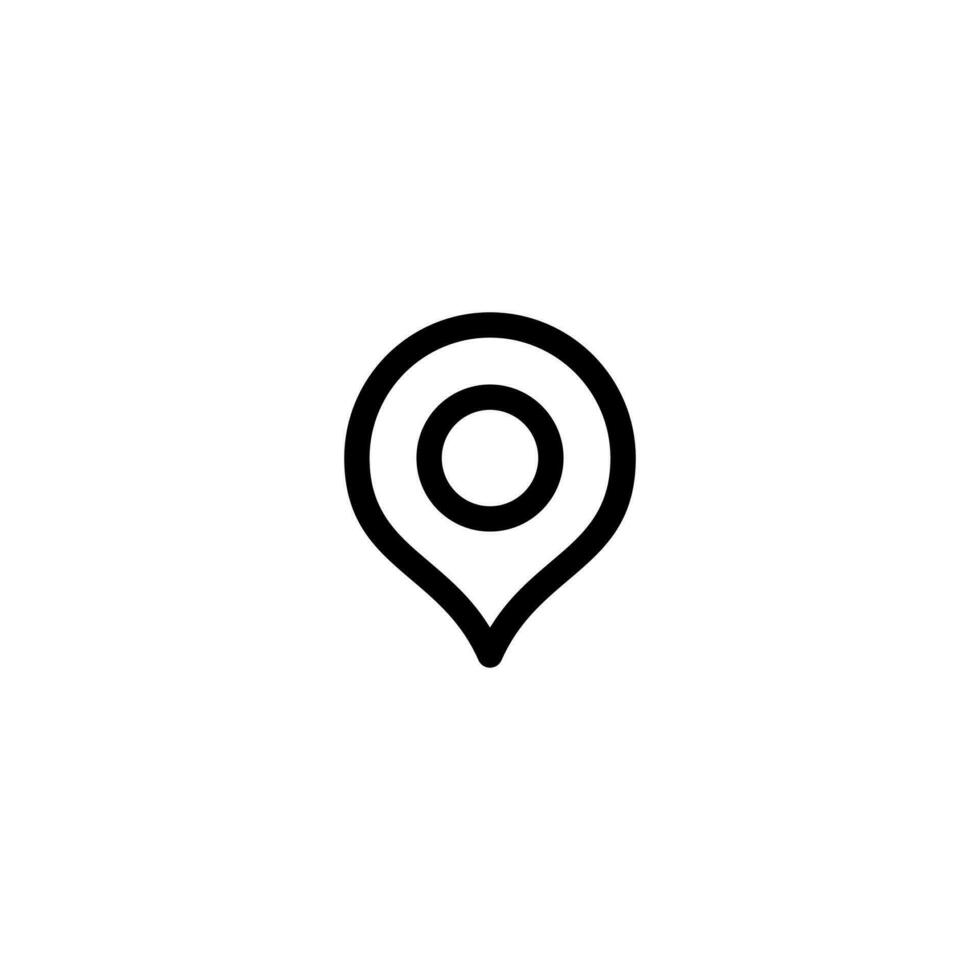 simple location icon with outlined style design, modern flat location ...