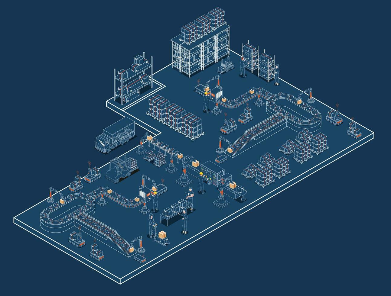 Intelligent warehouse technology concept with automated warehouse ... Intelligent warehouse technology concept with automated warehouse ...