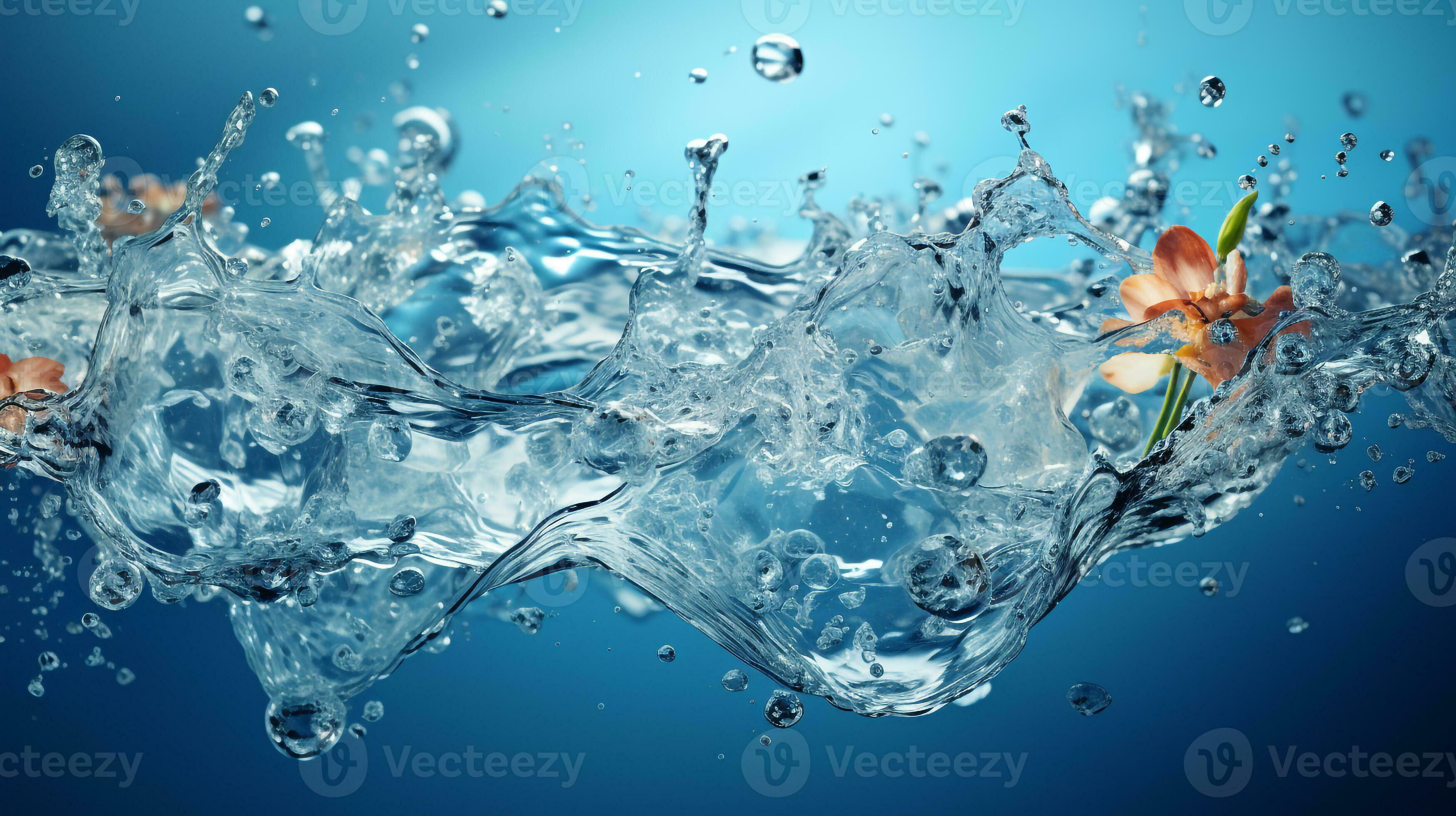 AI generated water splash background 34955280 Stock Photo at Vecteezy