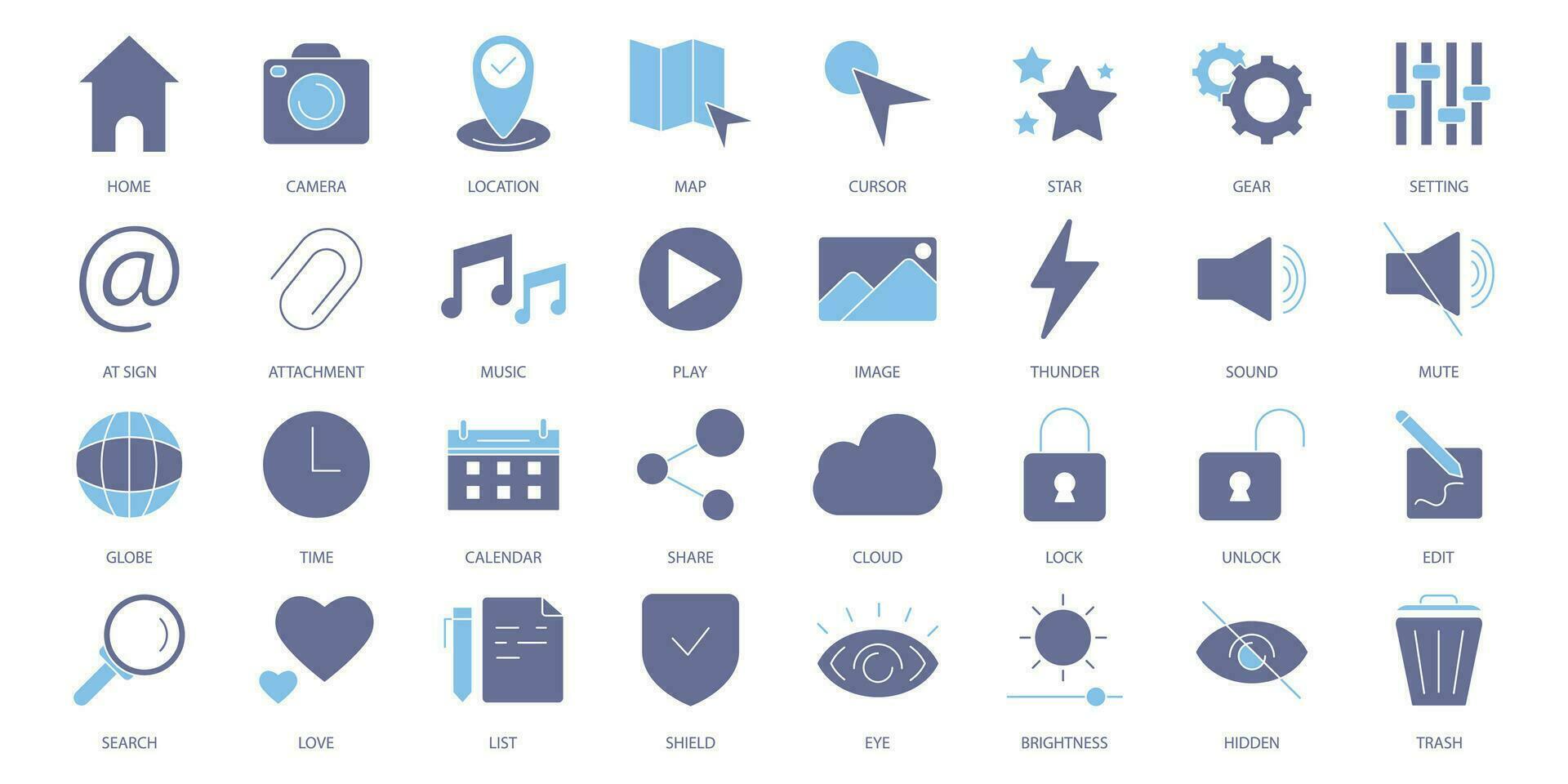 User interface icons set. Set of editable stroke icons.Vector set of ... User interface icons set. Set of editable stroke icons.Vector set of ...