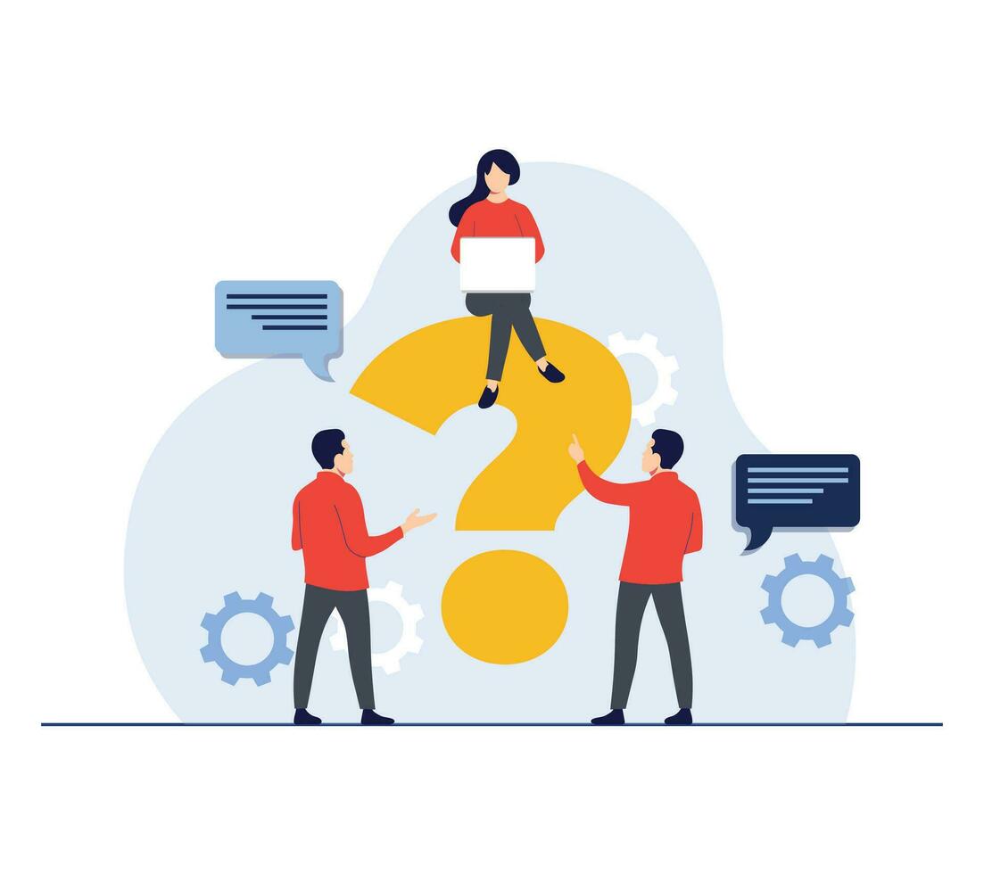 People asking questions, Frequently asked questions concept flat ... People asking questions, Frequently asked questions concept flat ...