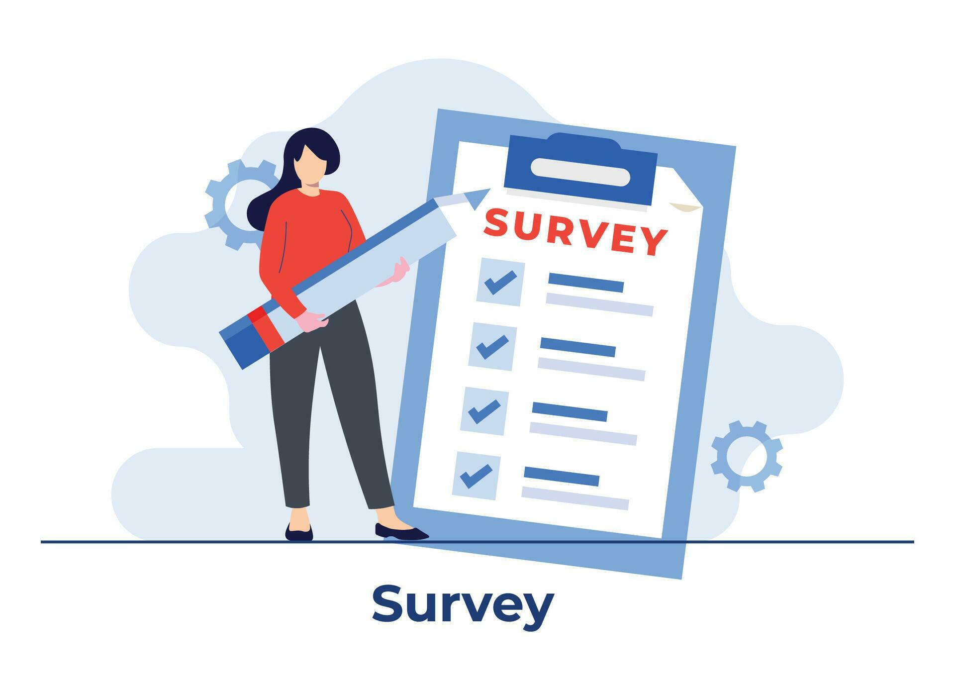 Clipboard with checkboxes, Checklist, Complete tasks, To-do list, Survey concept flat vector ...