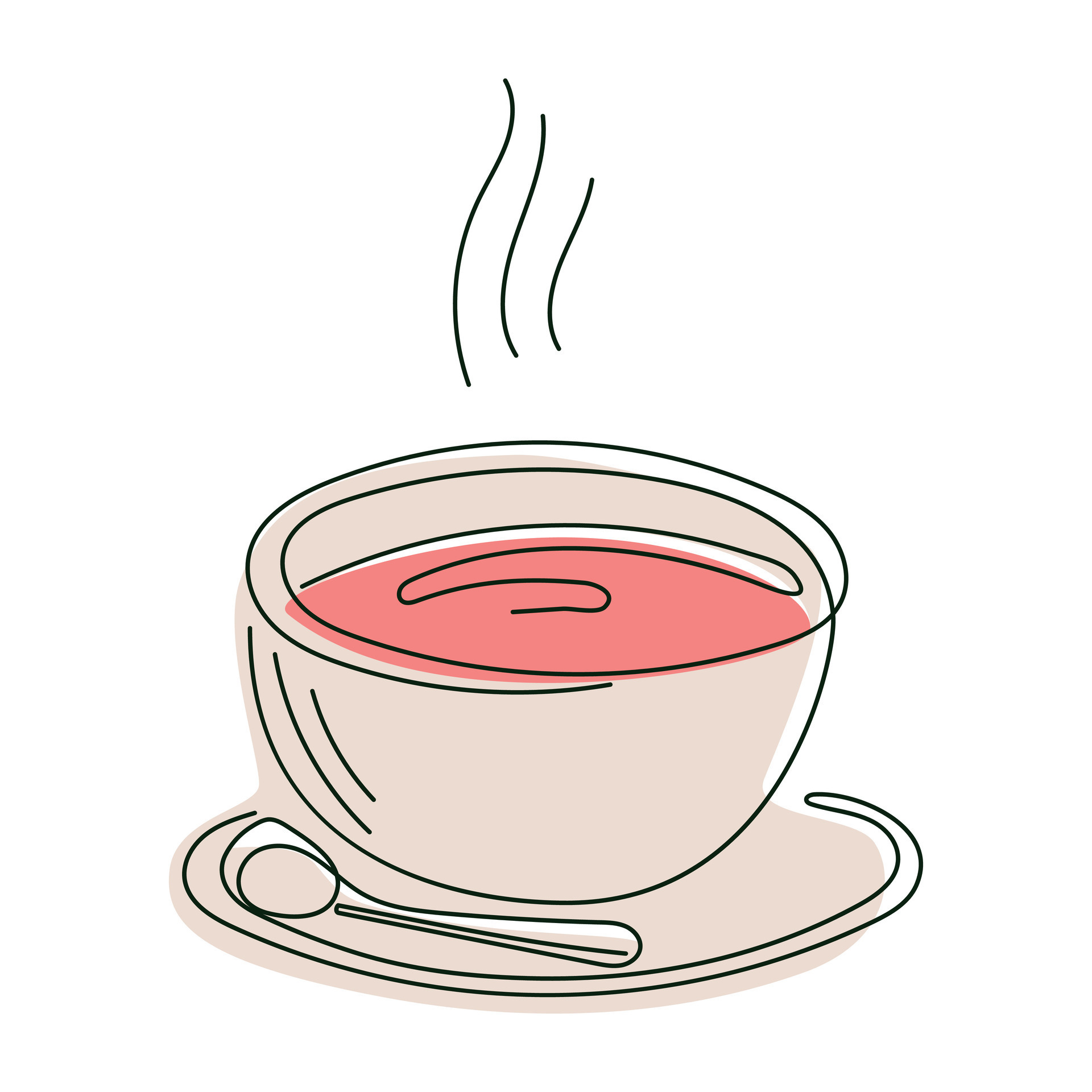 Plate Of Red Tomato Soup Food Vector Isolated Line Art Illustration 34959930 Vector Art At