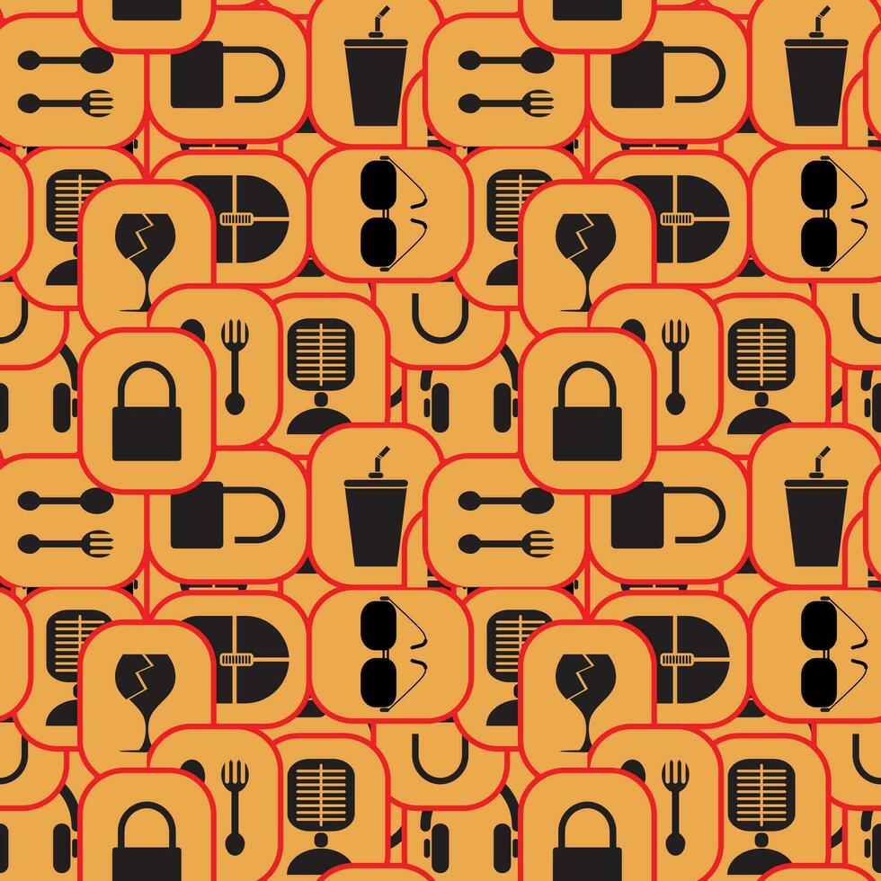 Flat icon vector pattern and seamless. 34961466 Vector Art at Vecteezy