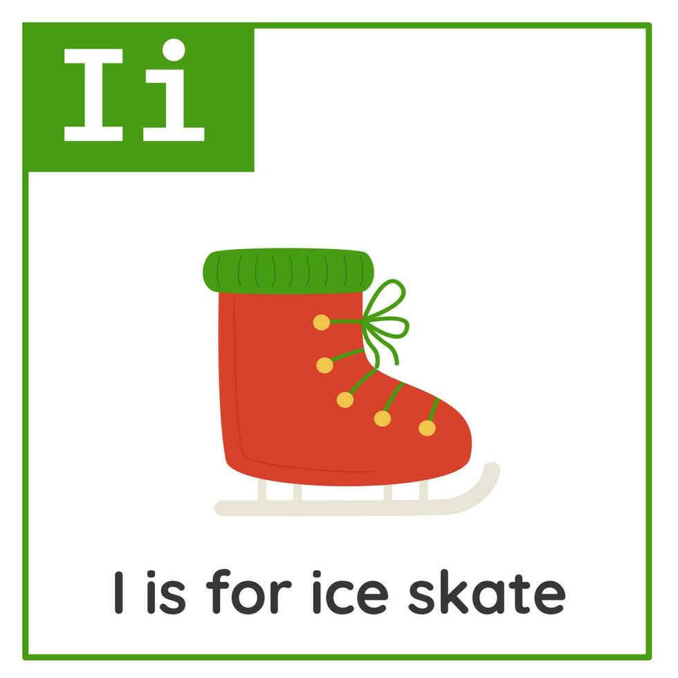 Learning English alphabet for kids. Letter I. Christmas cards. Worksheet for kids. 34963971 ...