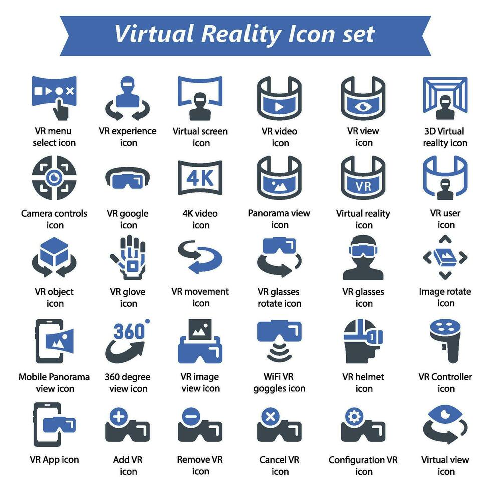 Virtual Reality Icon Set 34965547 Vector Art at Vecteezy Virtual Reality Icon Set 34965547 Vector Art at Vecteezy