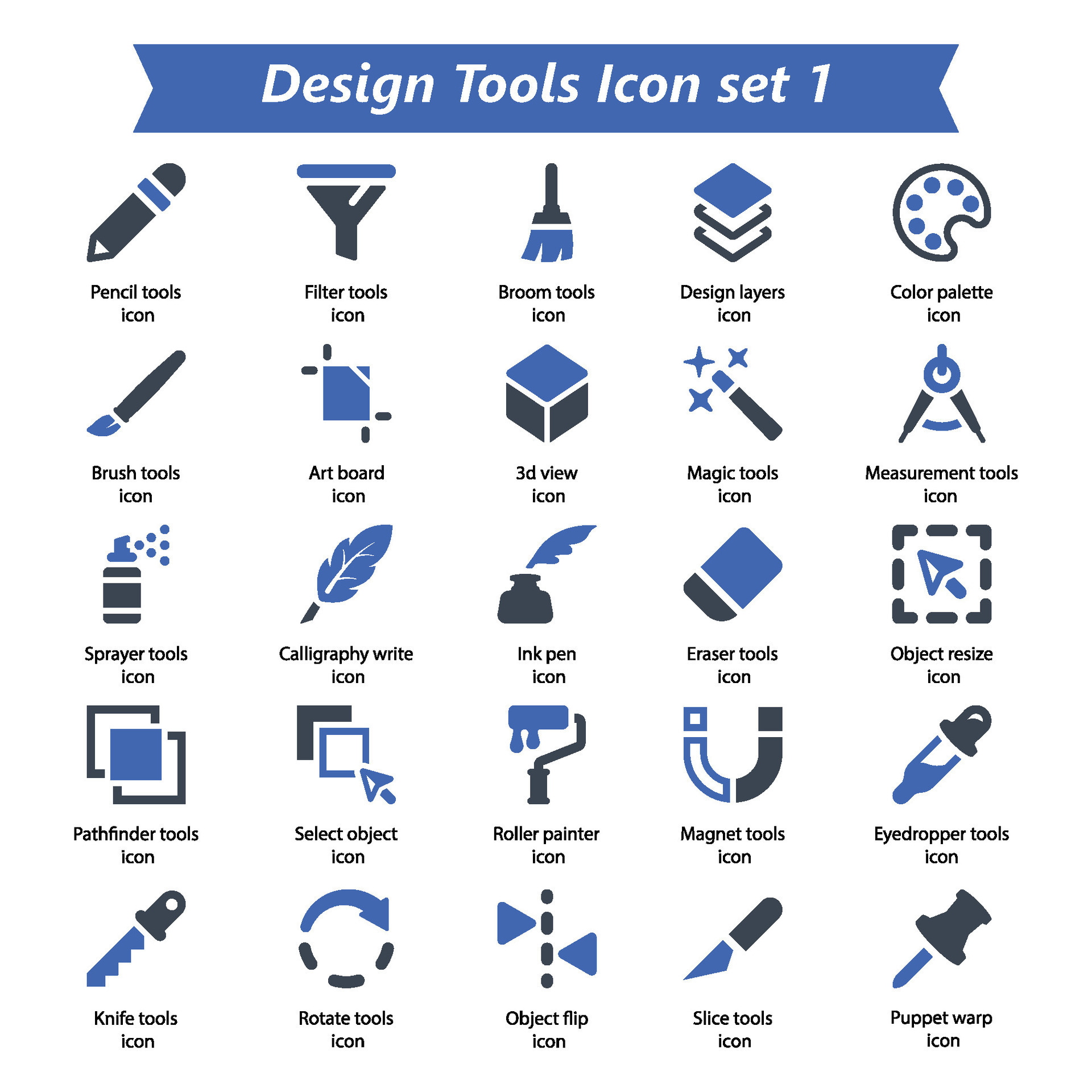 Design Tools Icon Set 1 34965570 Vector Art At Vecteezy