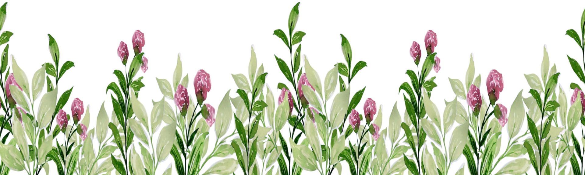 Watercolor Flower Leaves Border 34966048 Png