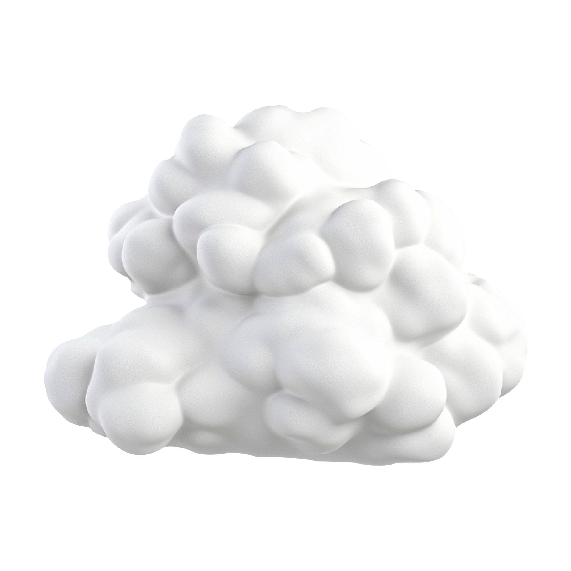 AI generated 3d cloud computing concept on isolated transparent ...