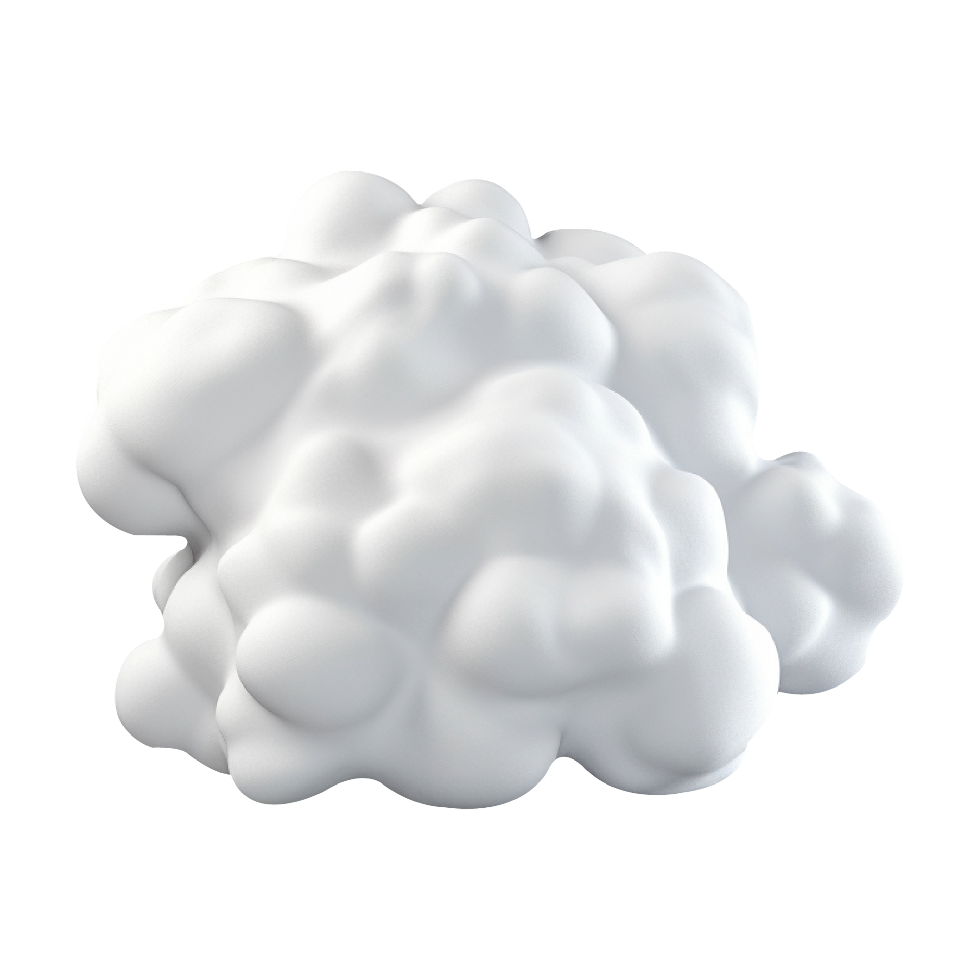 AI generated 3d cloud computing concept on isolated transparent ...