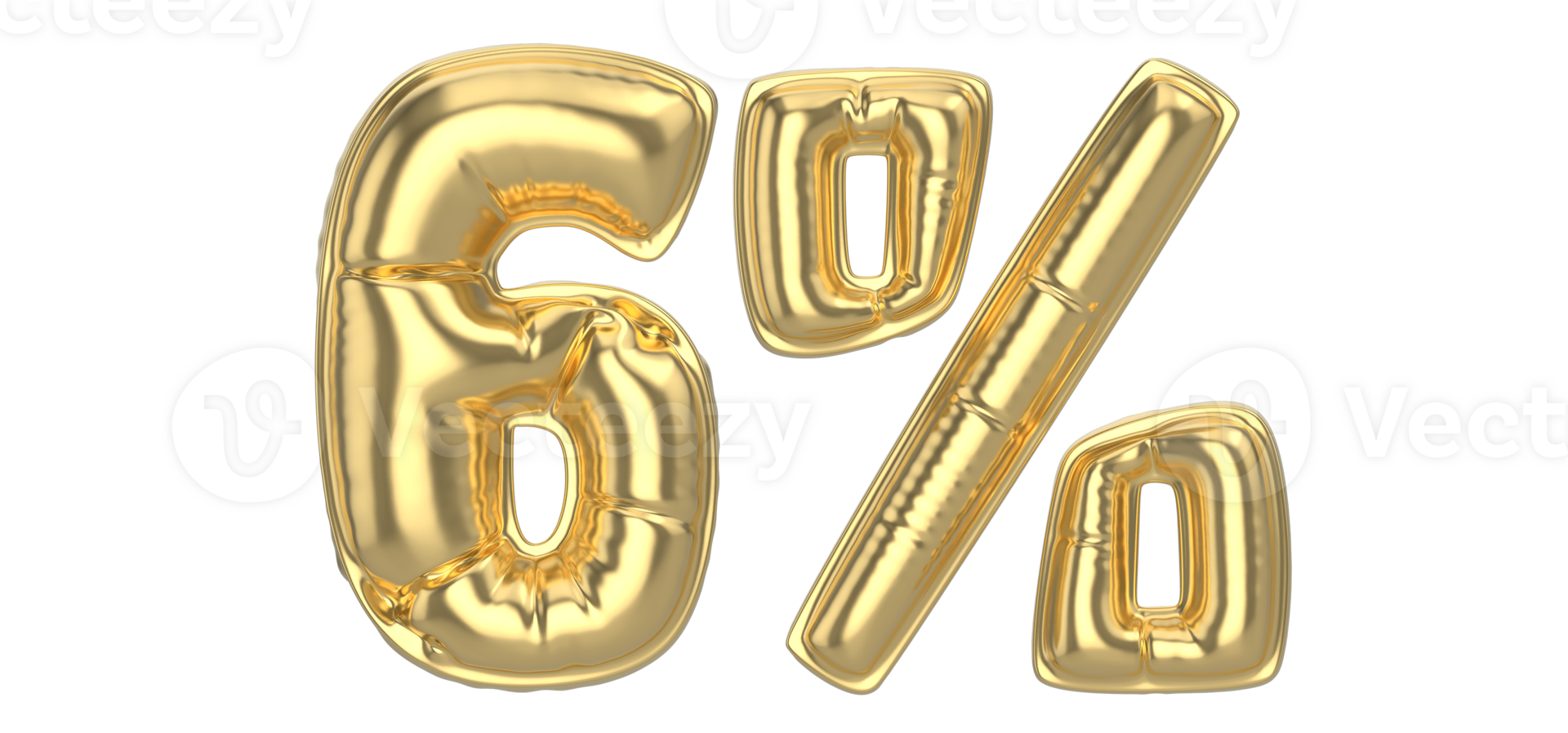 6-percent-gold-3d-number-34973184-png