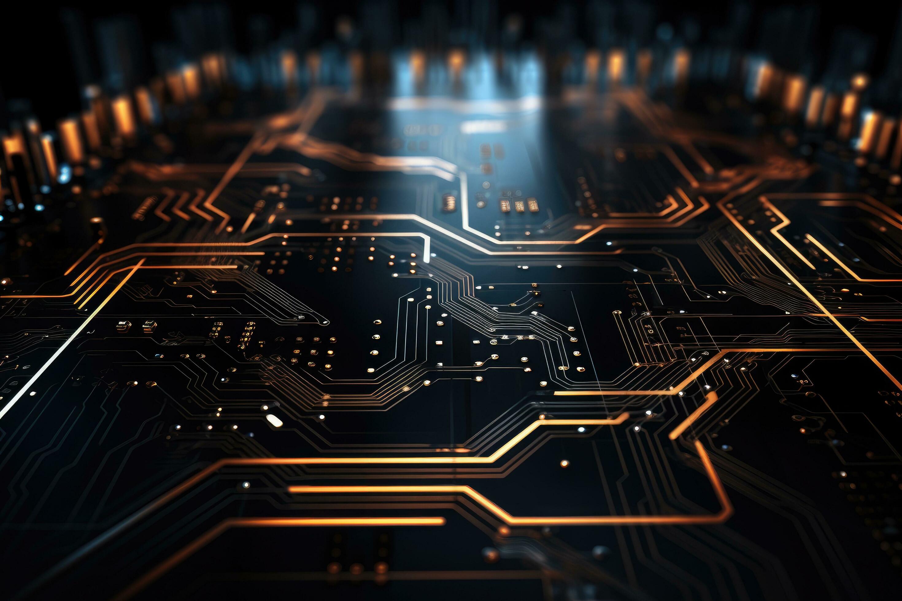 Ai Generated Circuit Board Background Technology And Science Concept 3d Rendering Futuristic