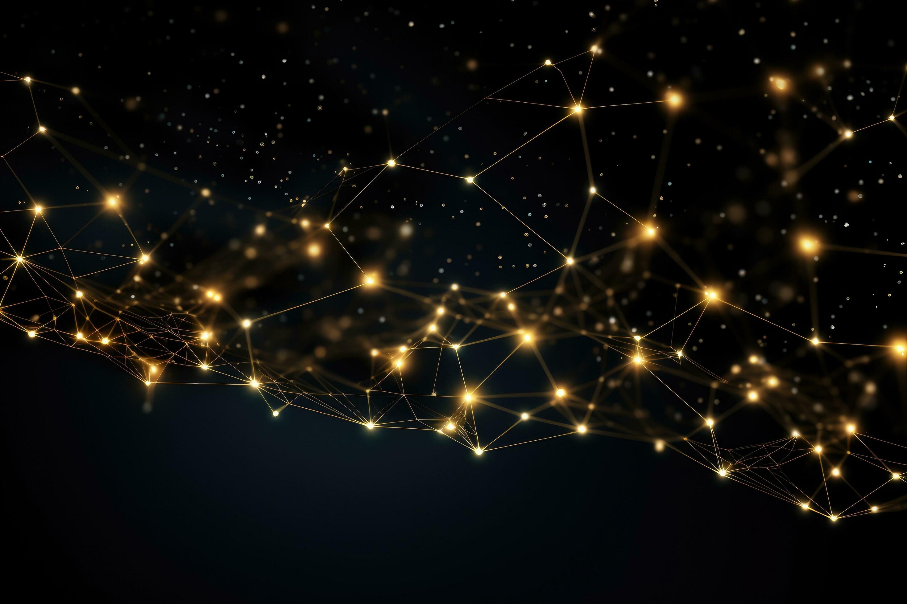 Ai Generated Abstract Technology Background With Connecting Dots And