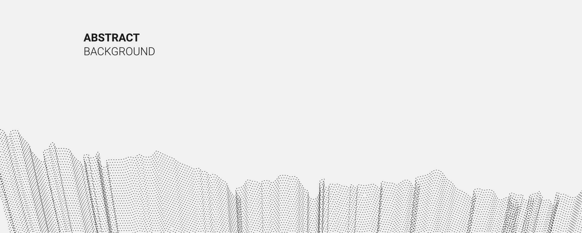 Flowing Dots Particles Wave Pattern Halftone Gradient Curve Shape Isolated On White Background