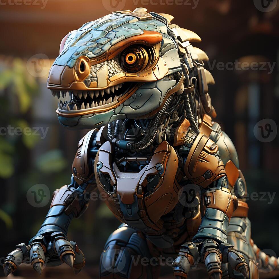ai generado 3d dibujos animados allosaurus robot 34985304 Foto de stock en Vecteezy