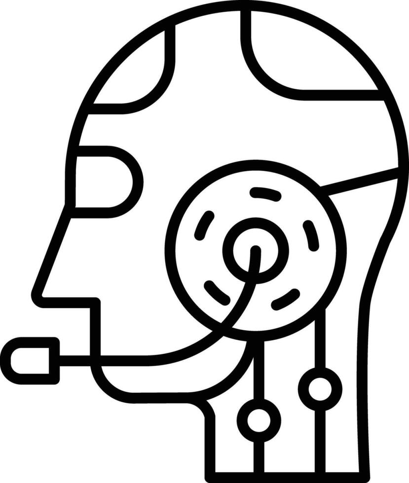 Bot Service Outline Vector Illustration Icon 34986290 Vector Art At