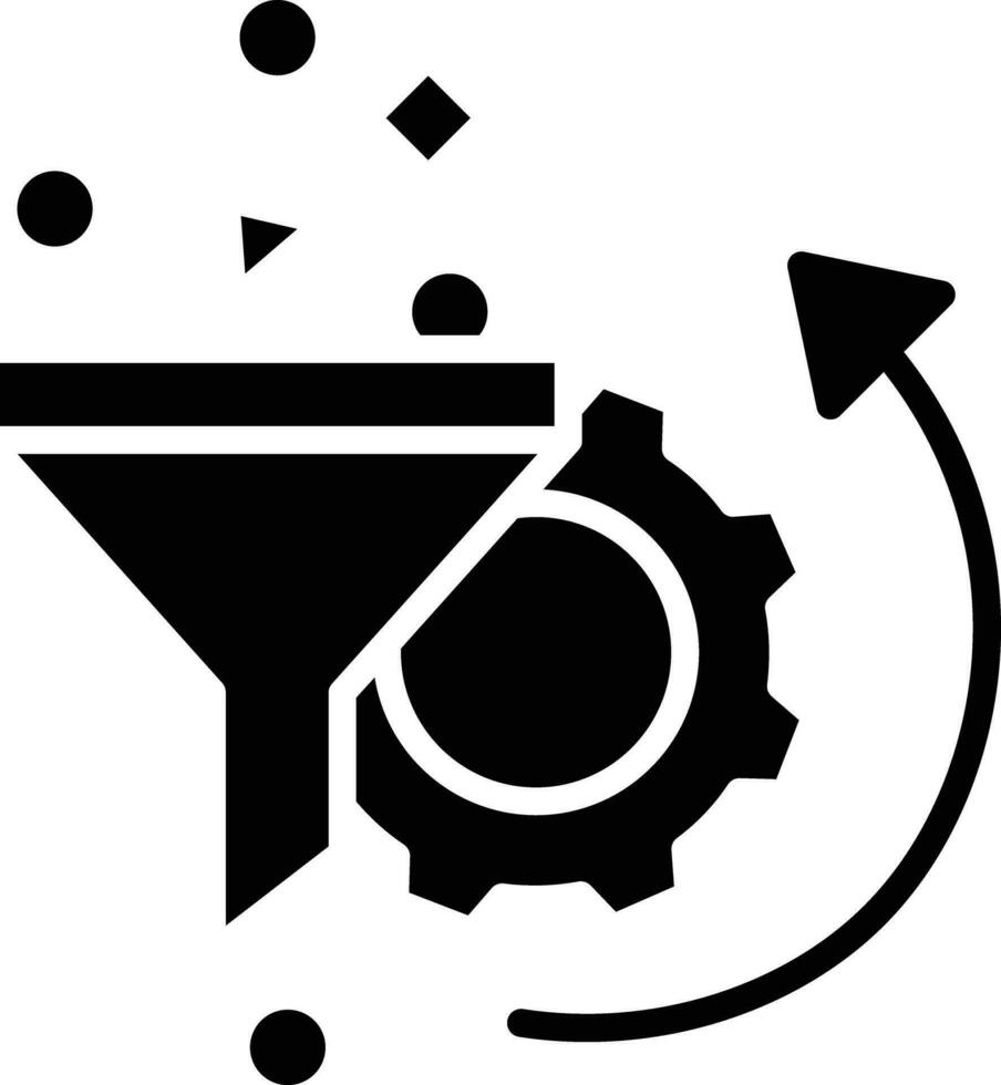 Data Mining filter solid and glyph vector illustration 34986337 Vector ...