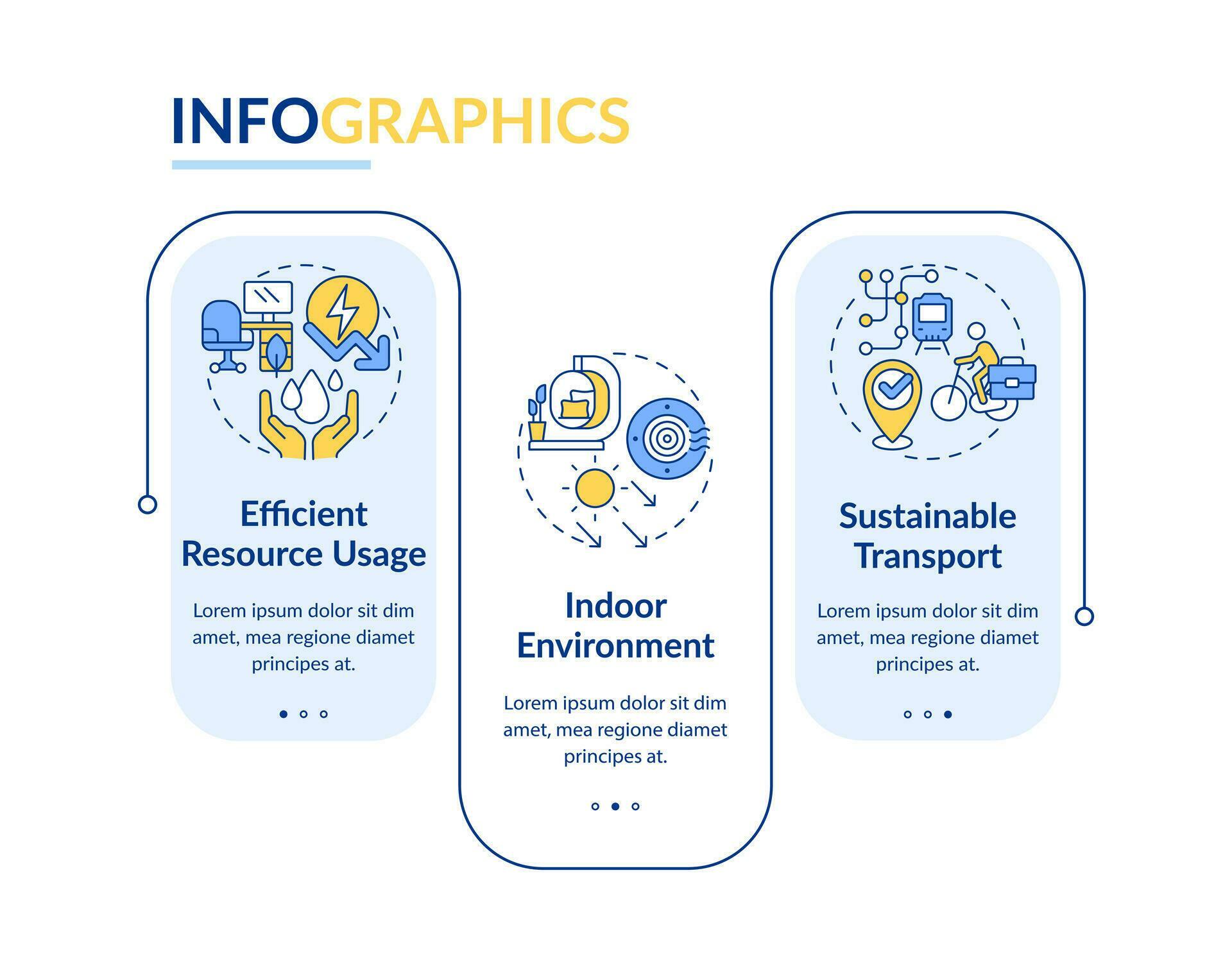 2d Sustainable Office Vector Infographics Template With Thin Line Icons