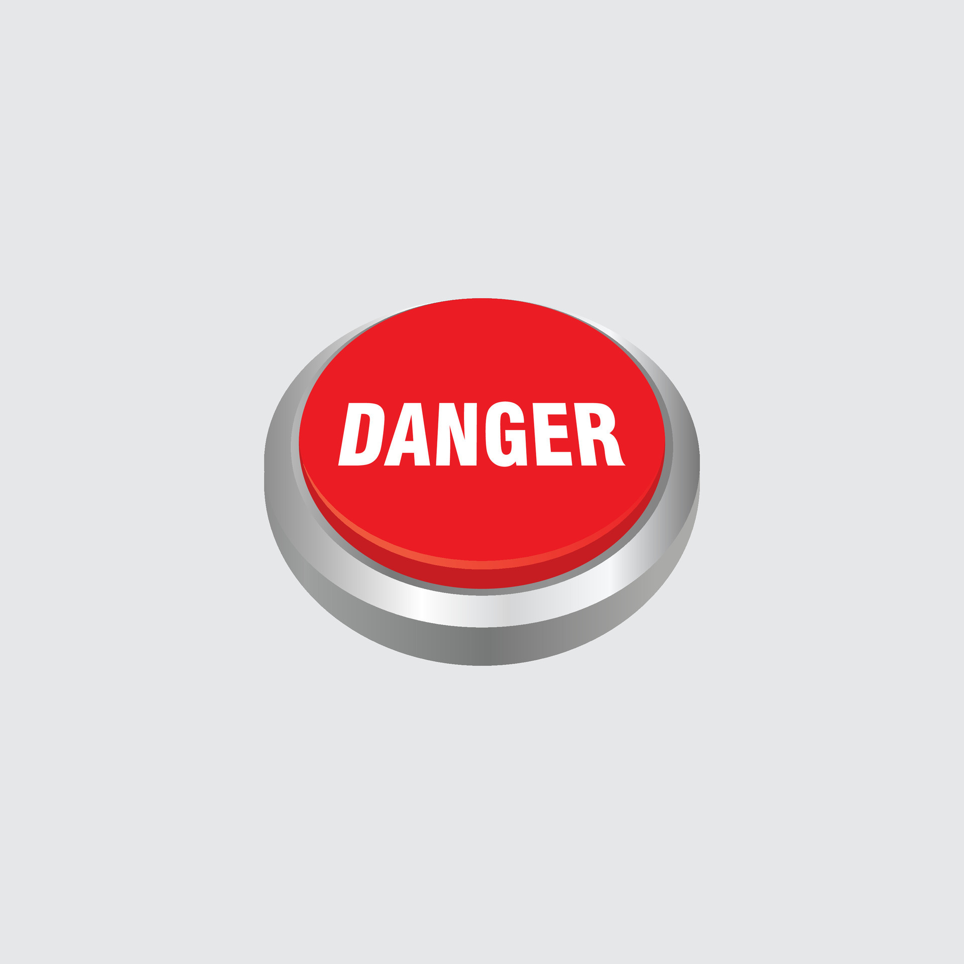 3d red danger button shape illustration template vector 34989096 Vector Art at Vecteezy
