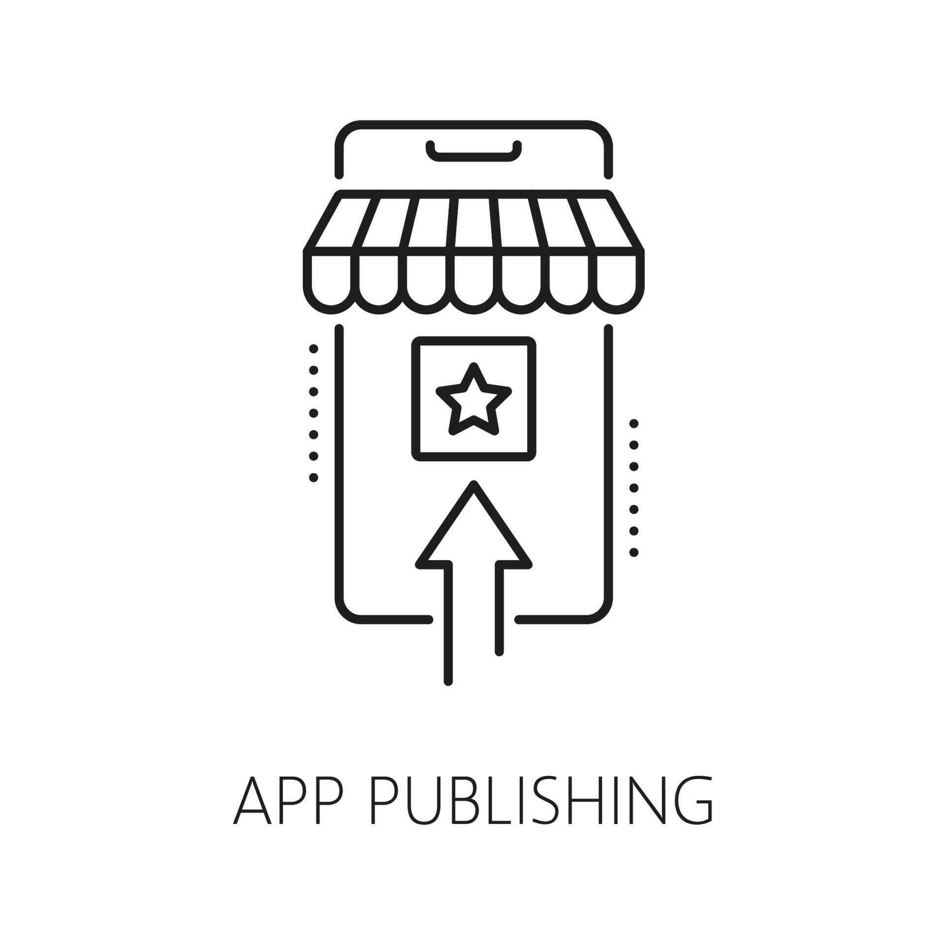 App publishing, web app develop, optimization icon 34994469 Vector Art at Vecteezy